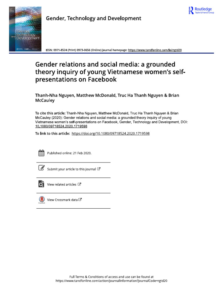 Gender Technology and Development | PDF