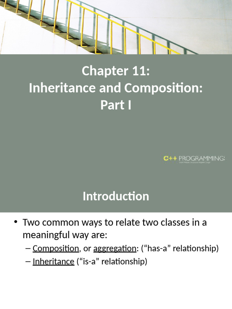 Ch11-Composition and Inheritance-Part I | PDF | Constructor (Object Oriented Programming ...