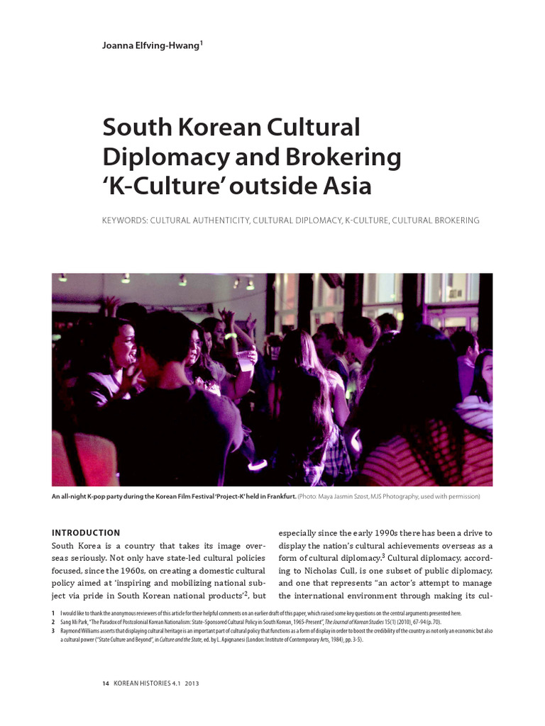 South Korean Cultural Diplomacy and Brok | PDF | South Korea | World ...