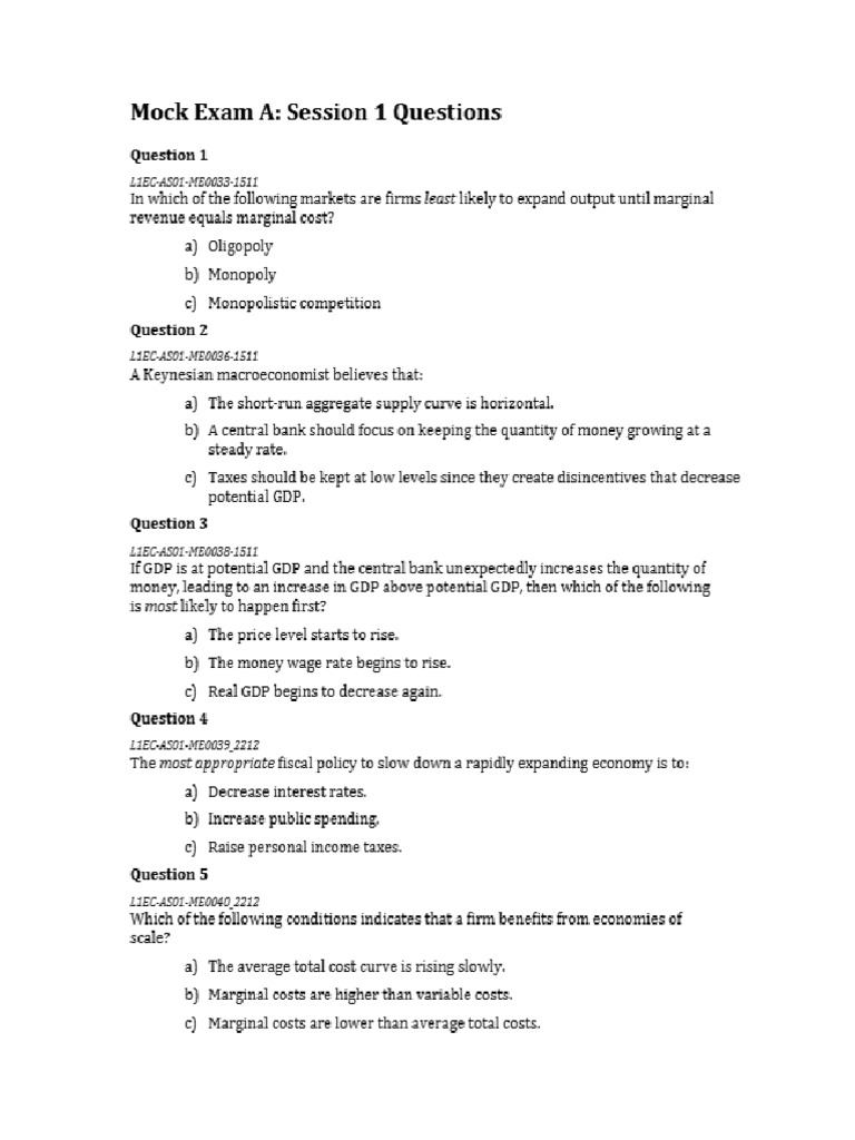 Mock 1 - CFA Level 1 - Mock Exam Wiley - 2023 | PDF