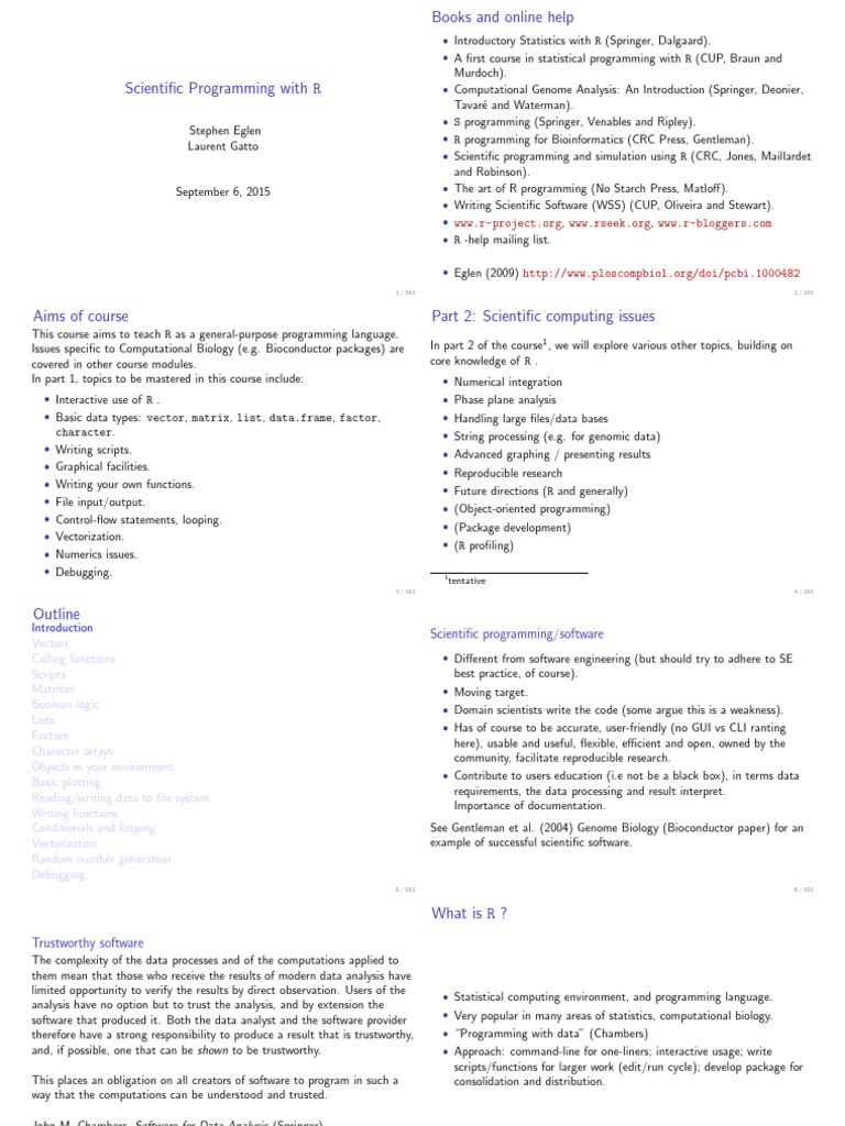r Programming | PDF | Matlab | Computer Programming
