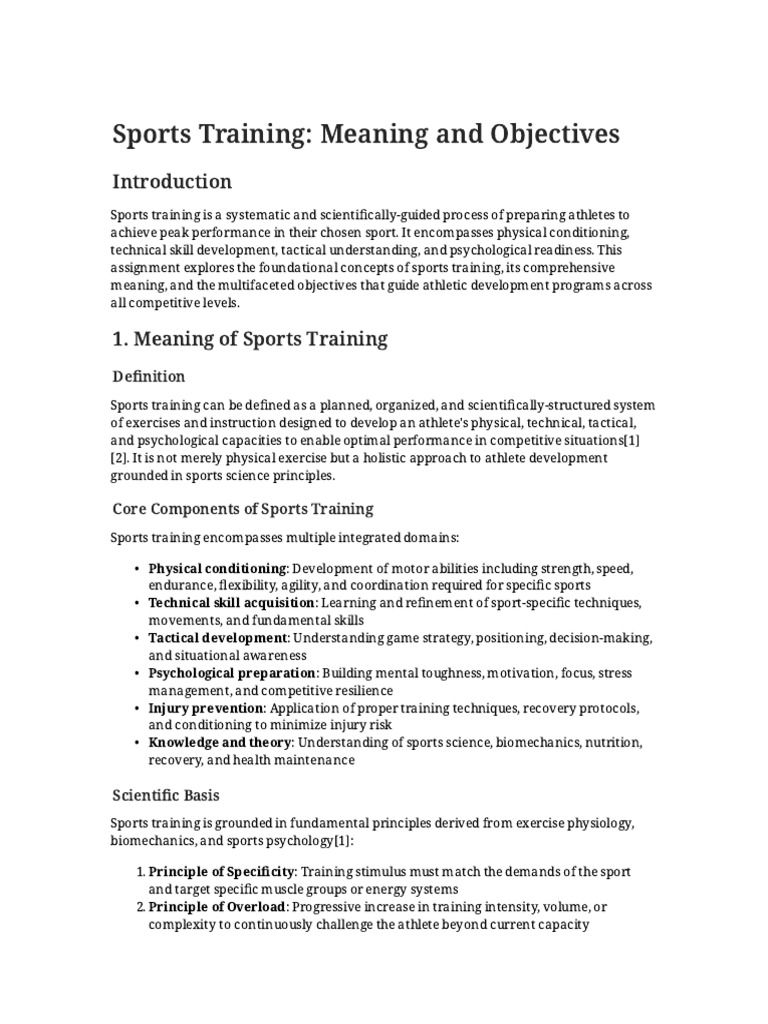 Understanding Sports Training Fundamentals | PDF | Strength Training ...
