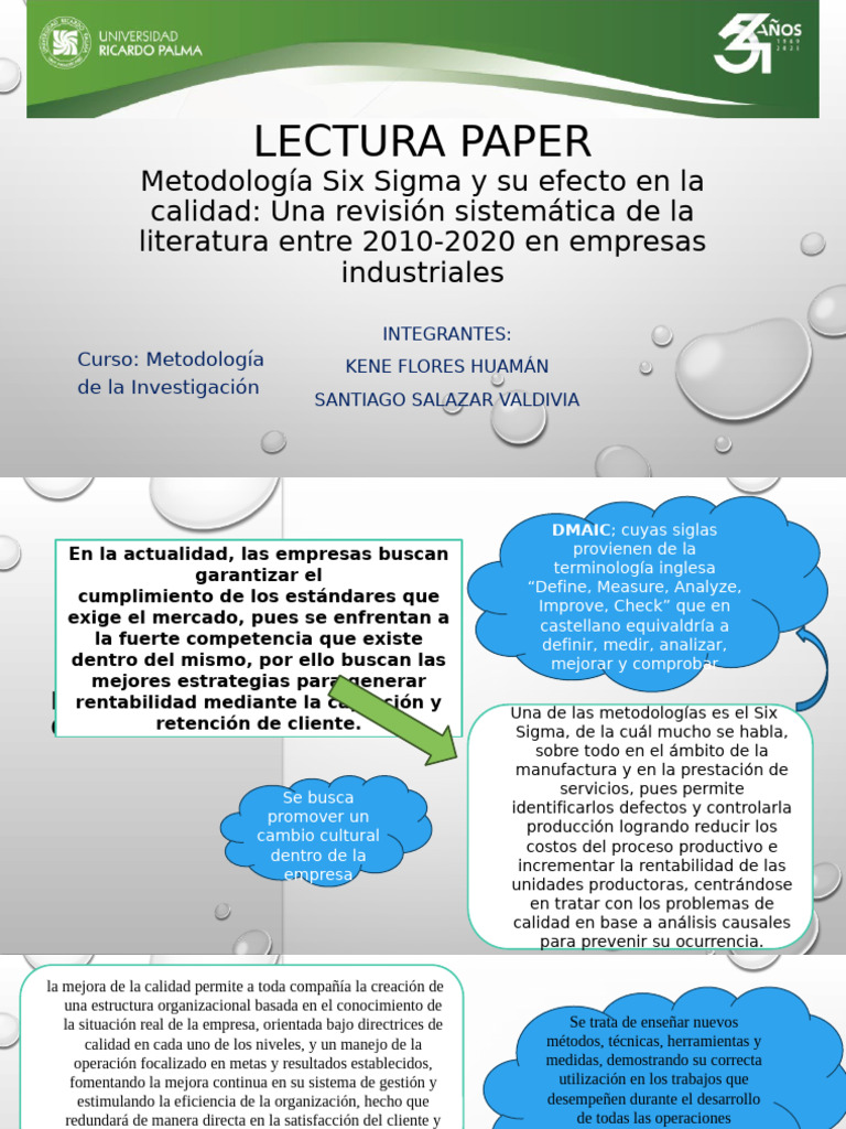 Lectura Paper Lean 6 Sigma | PDF | Six Sigma | Calidad (comercial)