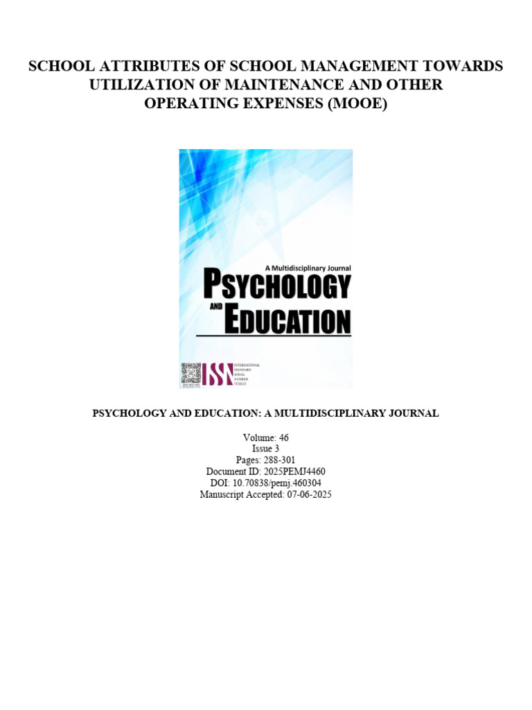 School Management and MOOE Utilization Insights | PDF | Linear ...