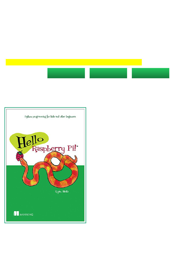 (Ebook) Hello Raspberry Pi!: Python programming for kids and other beginners by Ryan Heitz ISBN ...