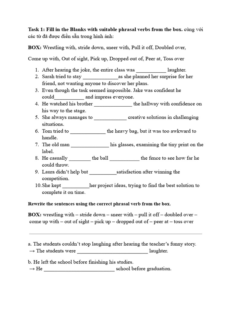 Multi-Word Verb Stage 6 | PDF