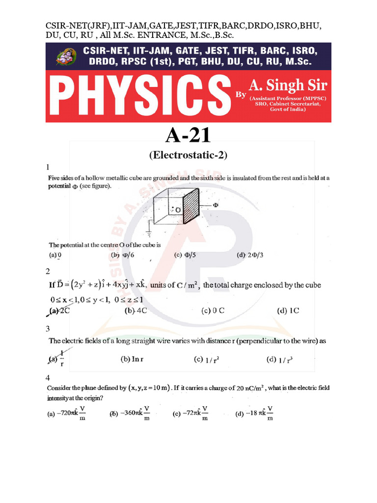 A 21 (Electrostatic 2) | PDF