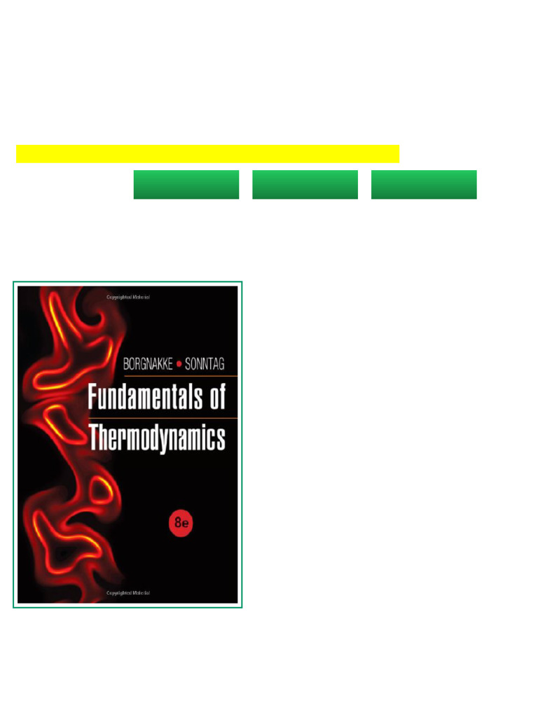 Fundamentals of Thermodynamics 8th Edition Claus Borgnakke all chapters ...