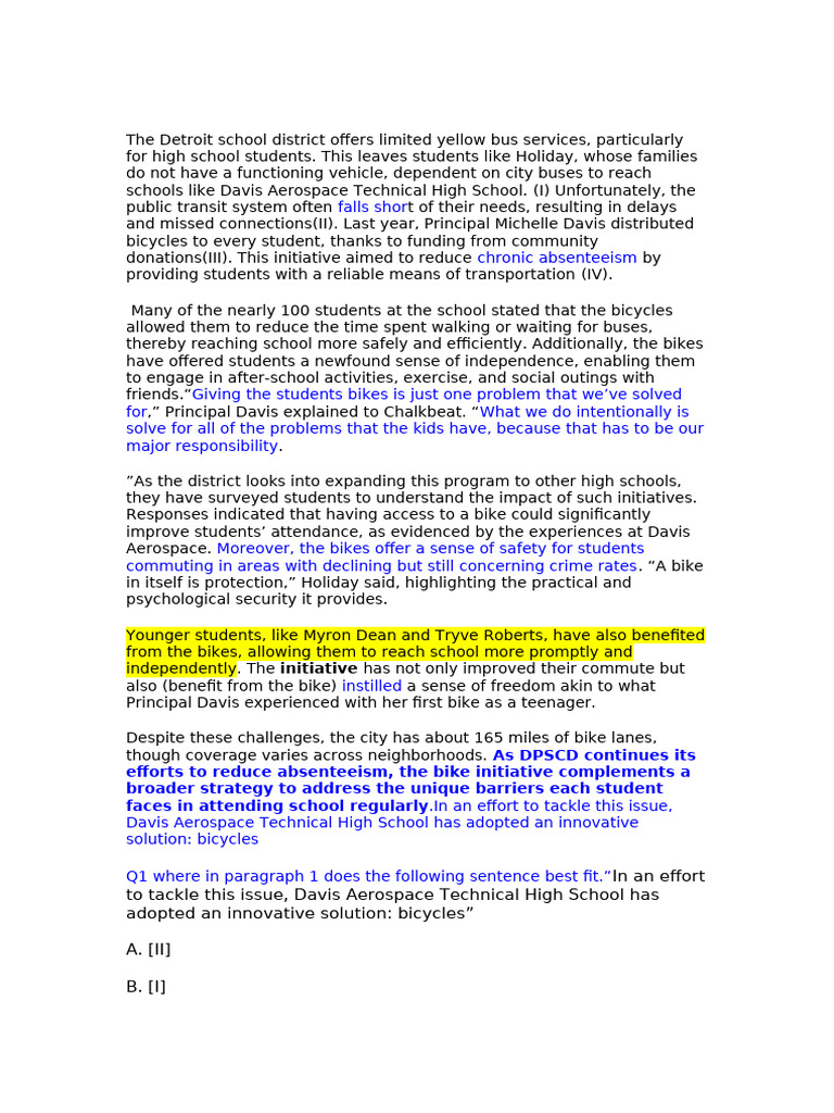 The Detroit School District Offers Limited Yellow | PDF | Transport ...