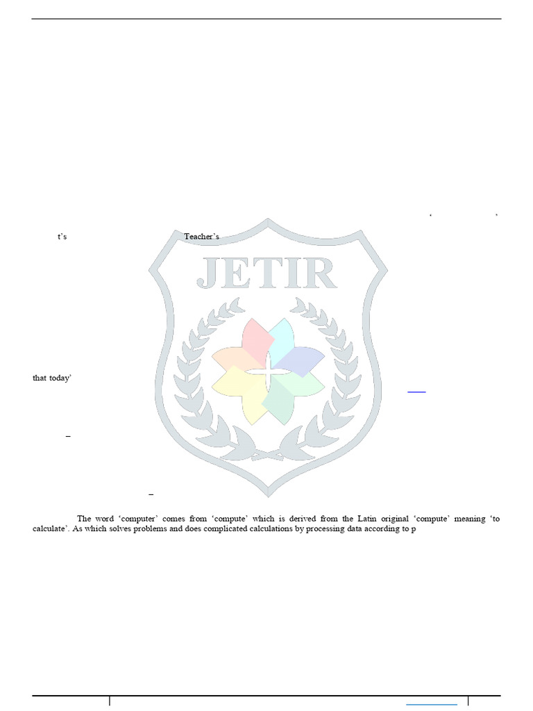 Use of Computer Technology in Modern Teaching-Learning | PDF | Educational Technology | Central ...