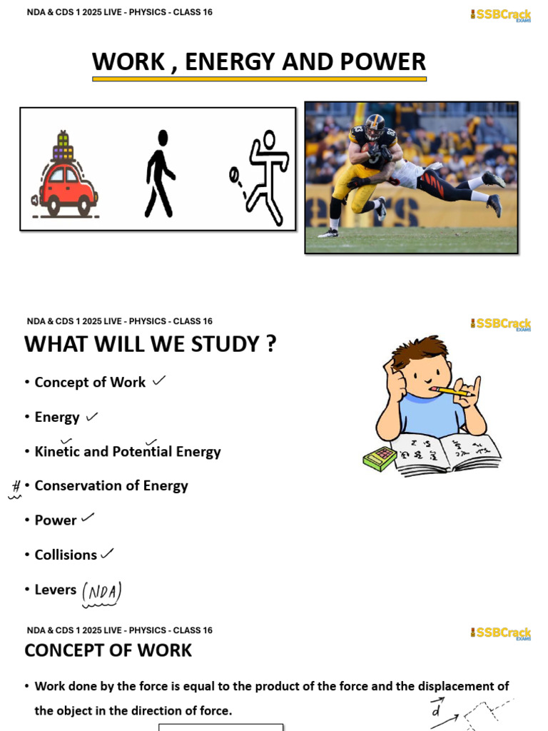 Work Power and Energy PP | PDF | Collision | Force
