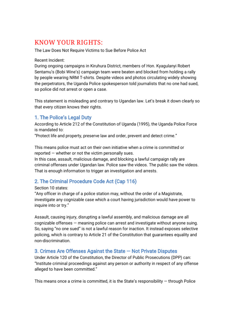 Know Your Rights | PDF