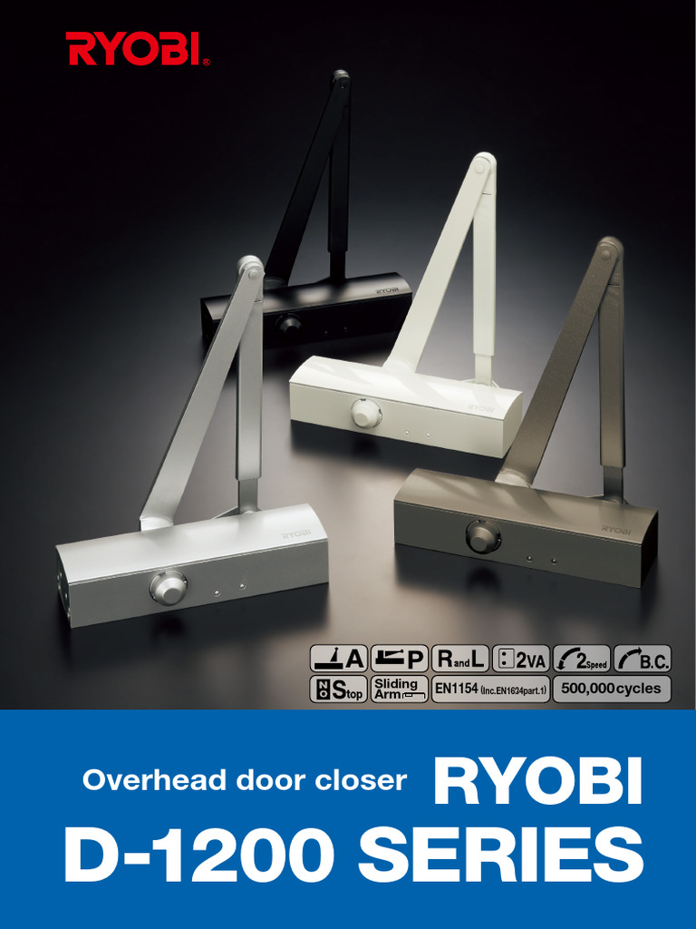 Ryobi D-1200 Overhead Door Closer | PDF | Door | Machines
