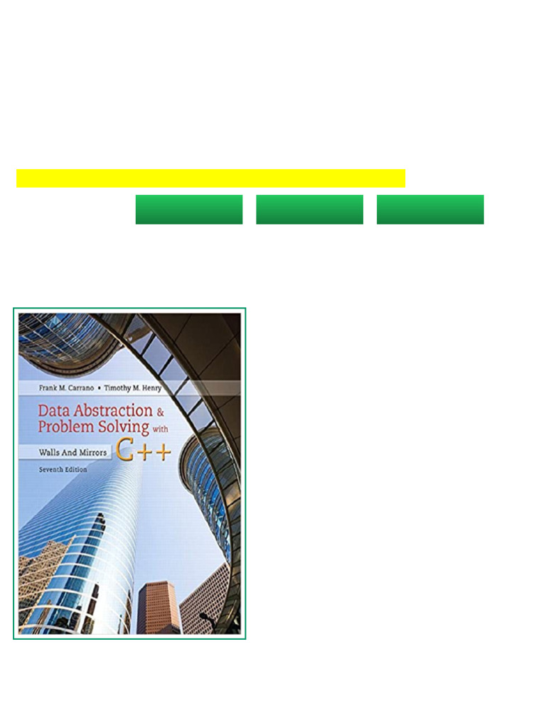 Solution Manual for Data Abstraction and Problem Solving with C++ Walls and Mirrors 7th Edition ...