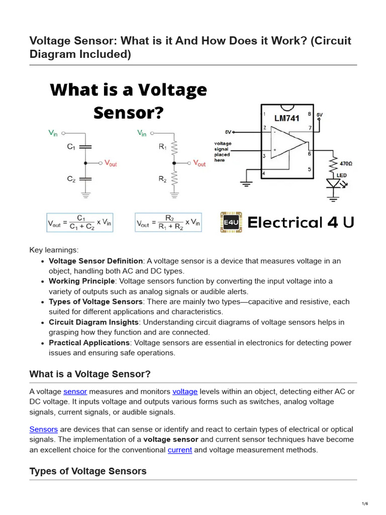Understanding Voltage Sensors and Their Types | PDF | Capacitor ...