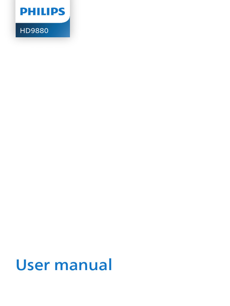 Philips Airfryer HD9880 User Manual | PDF | Wi Fi | Cooking