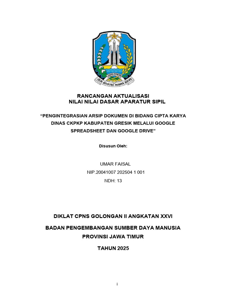13 UMAR FAISAL Laporan Aktualisasi | PDF
