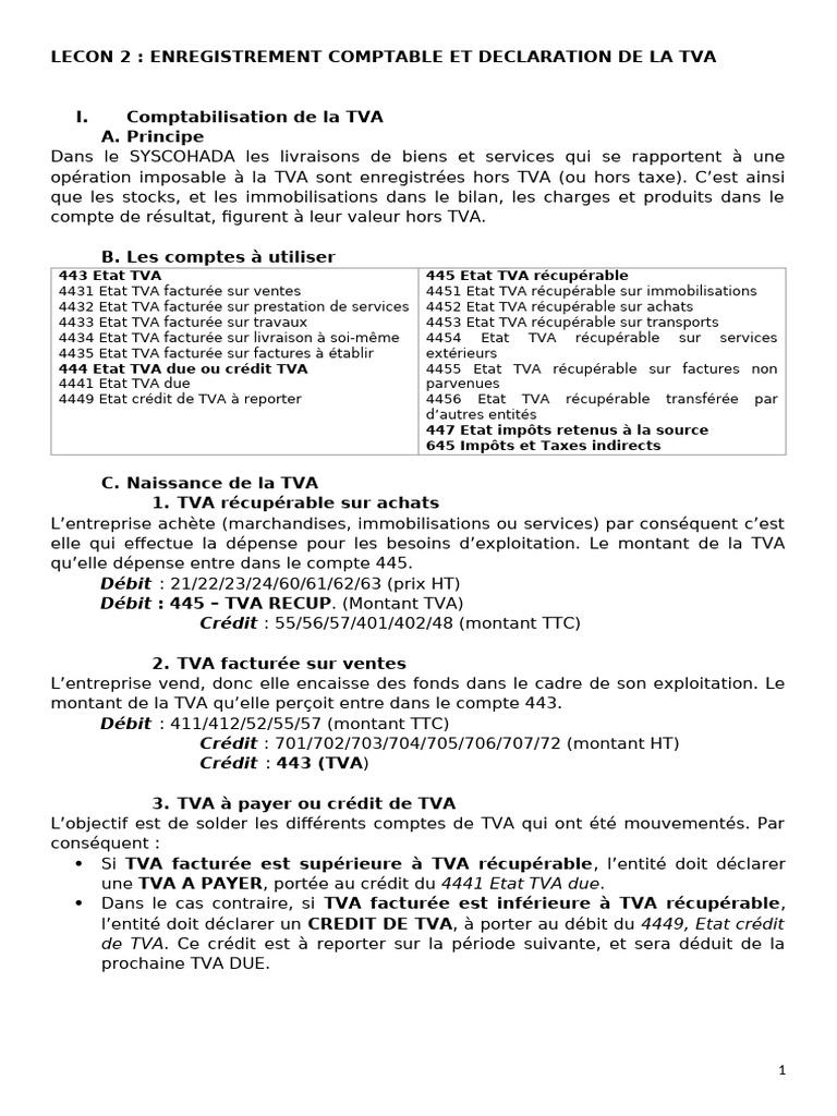 l002 Cpta Decl Tva | PDF | Taxe sur la valeur ajoutée | Facture