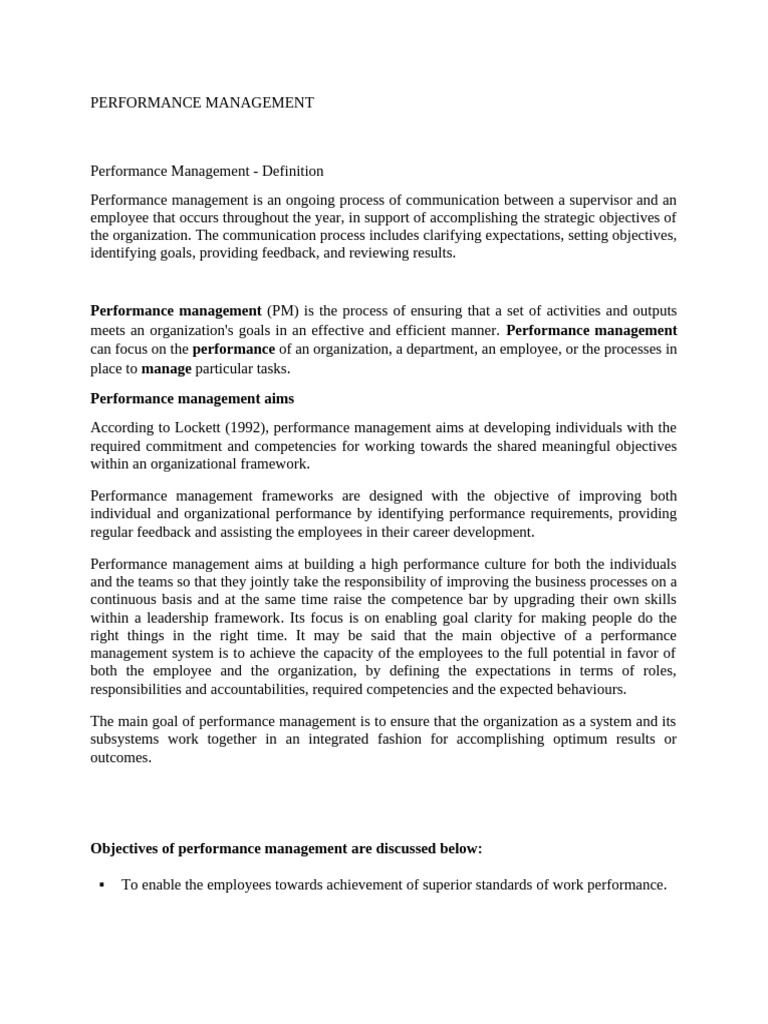 Performance Management-Topic 5 | PDF | Performance Appraisal | Goal