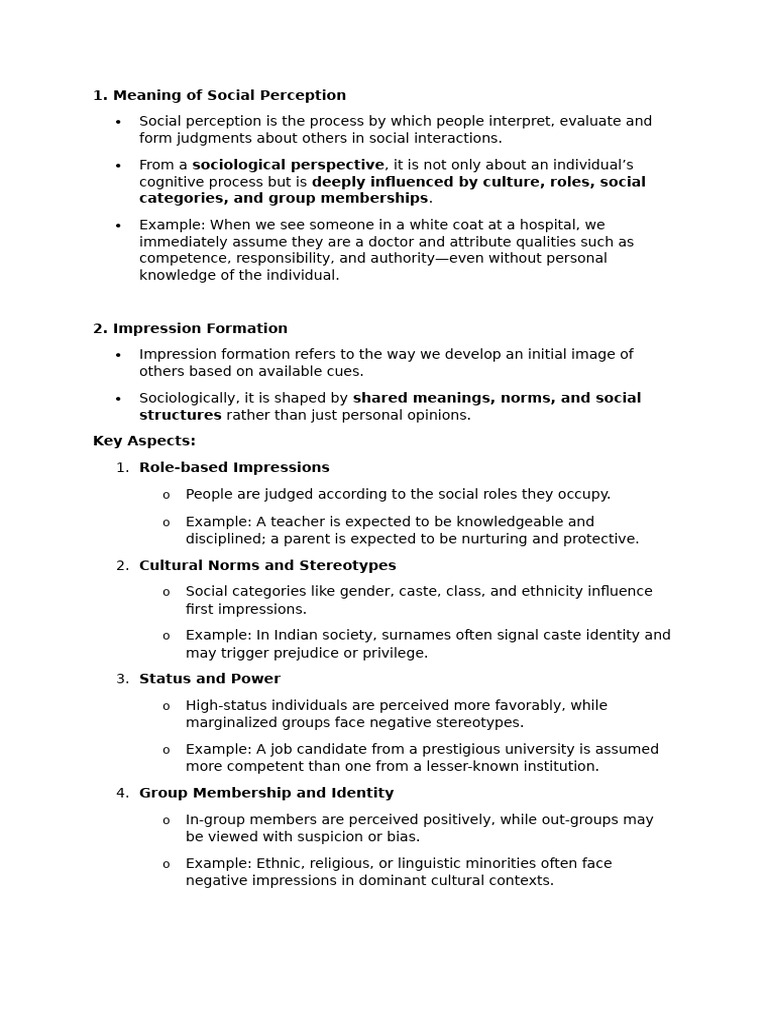 Social Impression | PDF | Communication | Liberal Arts Education