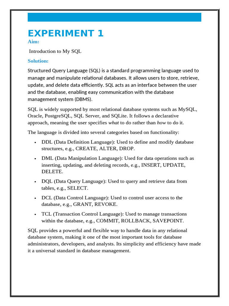 KHUSHBU | PDF | Sql | Databases