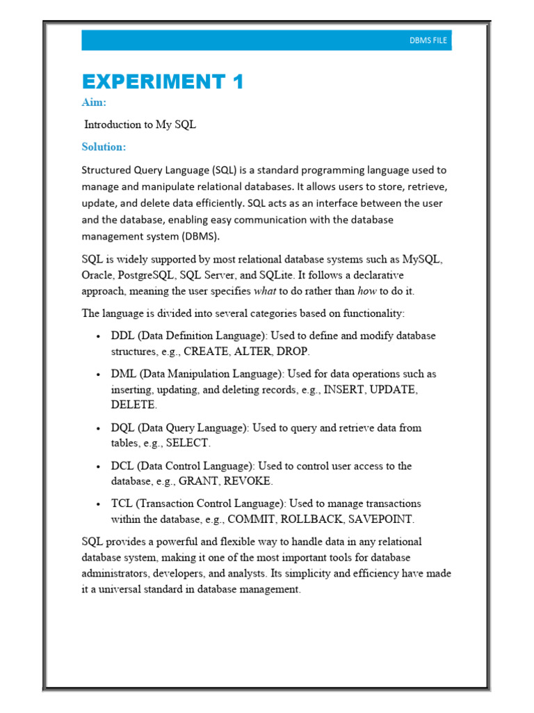 DBMS | PDF | Sql | Databases