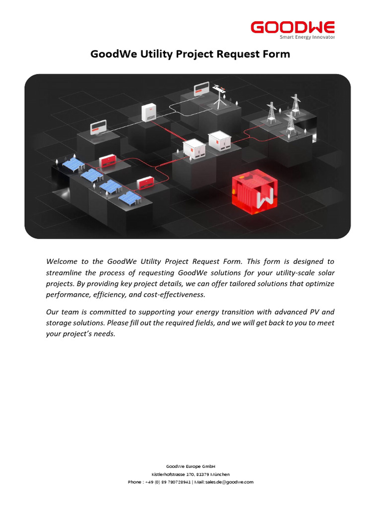 GoodWe Utility Project Request Template | PDF