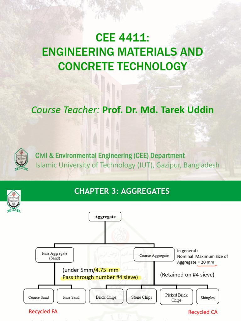 Chapter-04 Aggregates Engineering Materials | PDF | Sand | Porosity