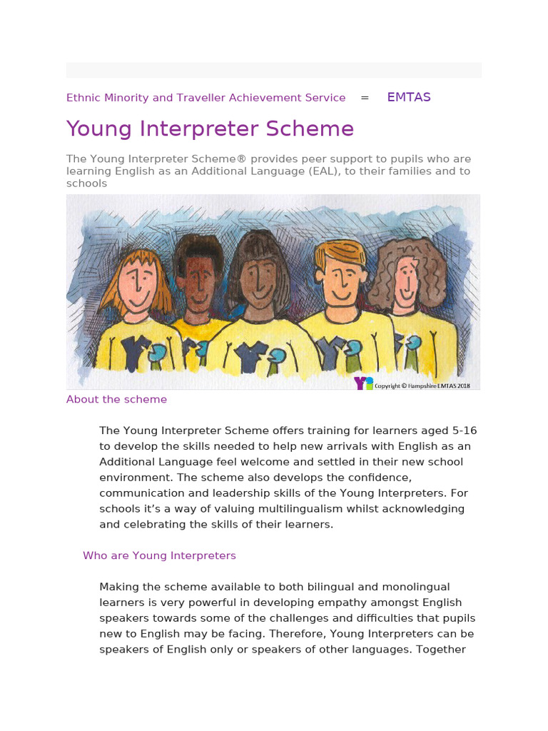 Young Interpreter Scheme | PDF | Language Interpretation | Multilingualism