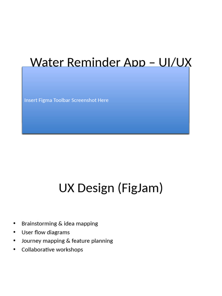 Water Reminder App UI/UX Design Guide | PDF