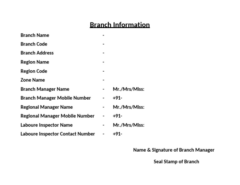 32-Notice Branch Information | PDF
