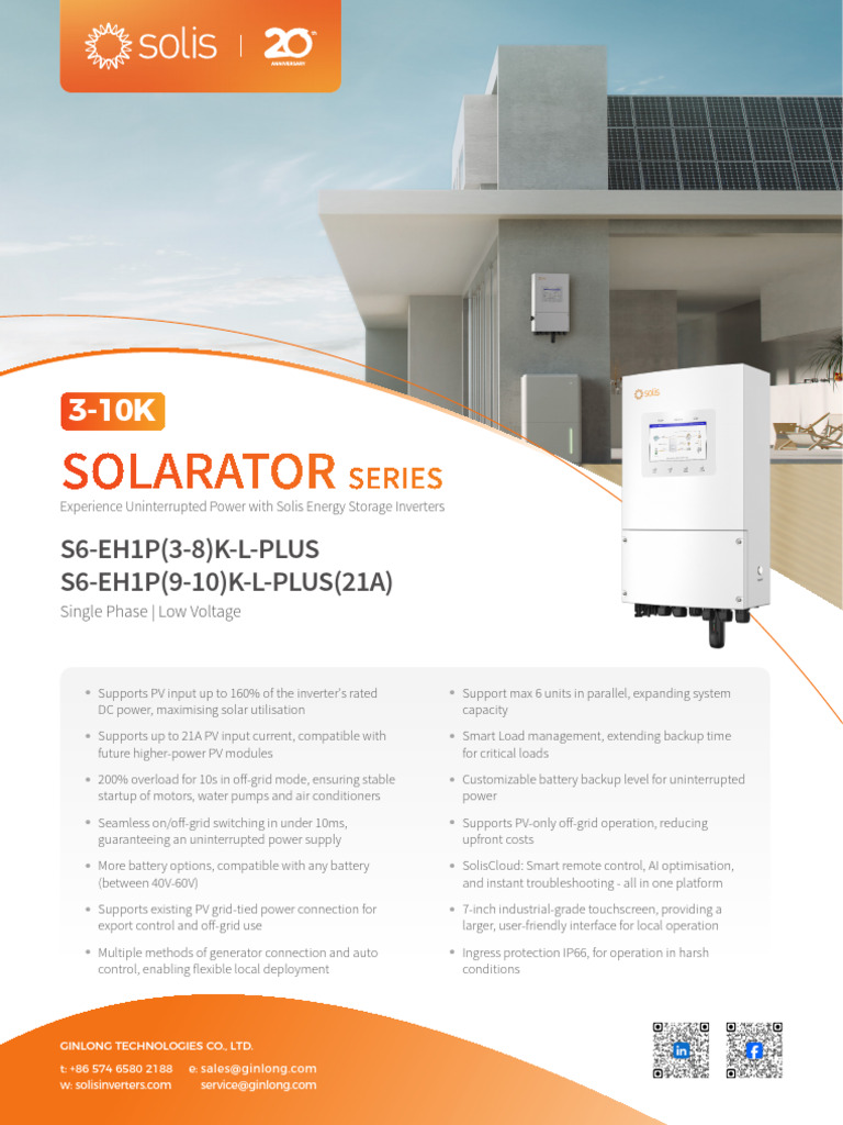 S6 EH1P(3 10)K Global Flyer V3,6 | PDF | Photovoltaics | Mains Electricity