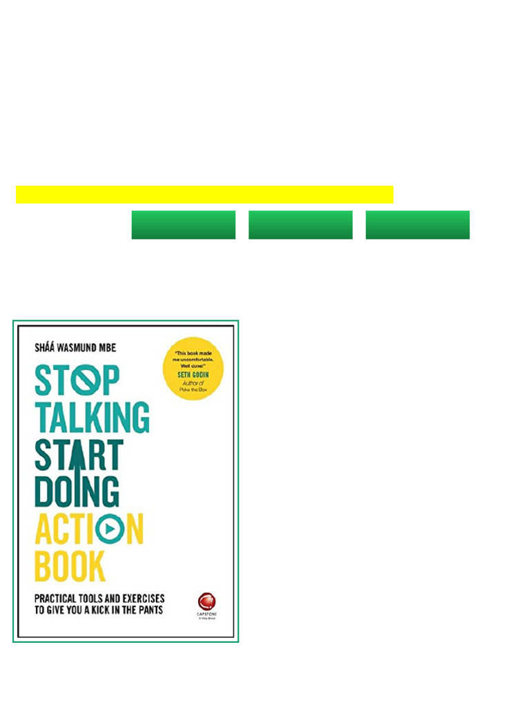 (Ebook) Stop Talking, Start Doing Action Book: Practical tools and ...