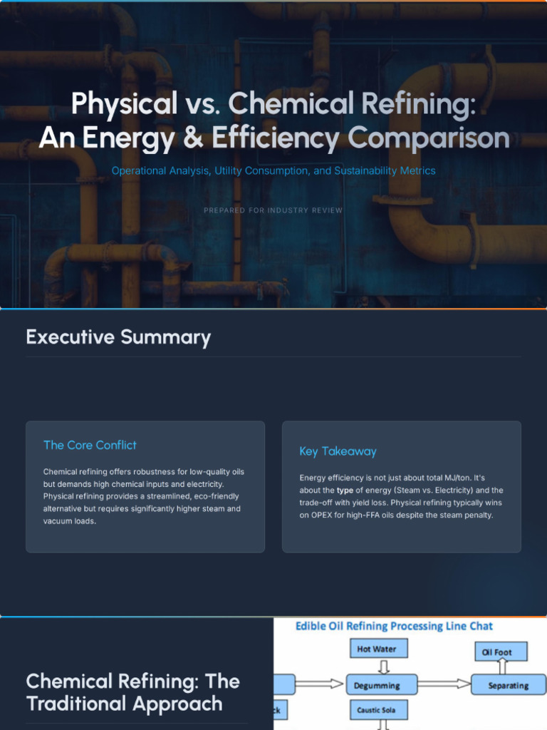 Physical Vs Chemical Refining Energy Comparison | PDF