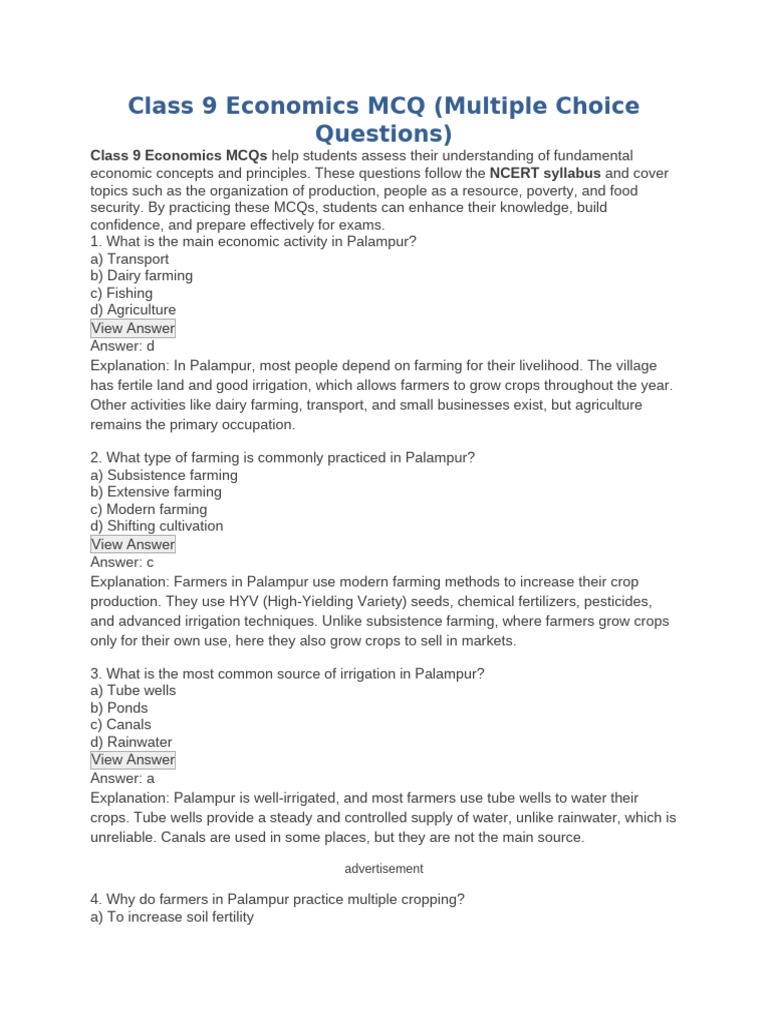 Poverty MCQ | PDF | Poverty | Poverty & Homelessness