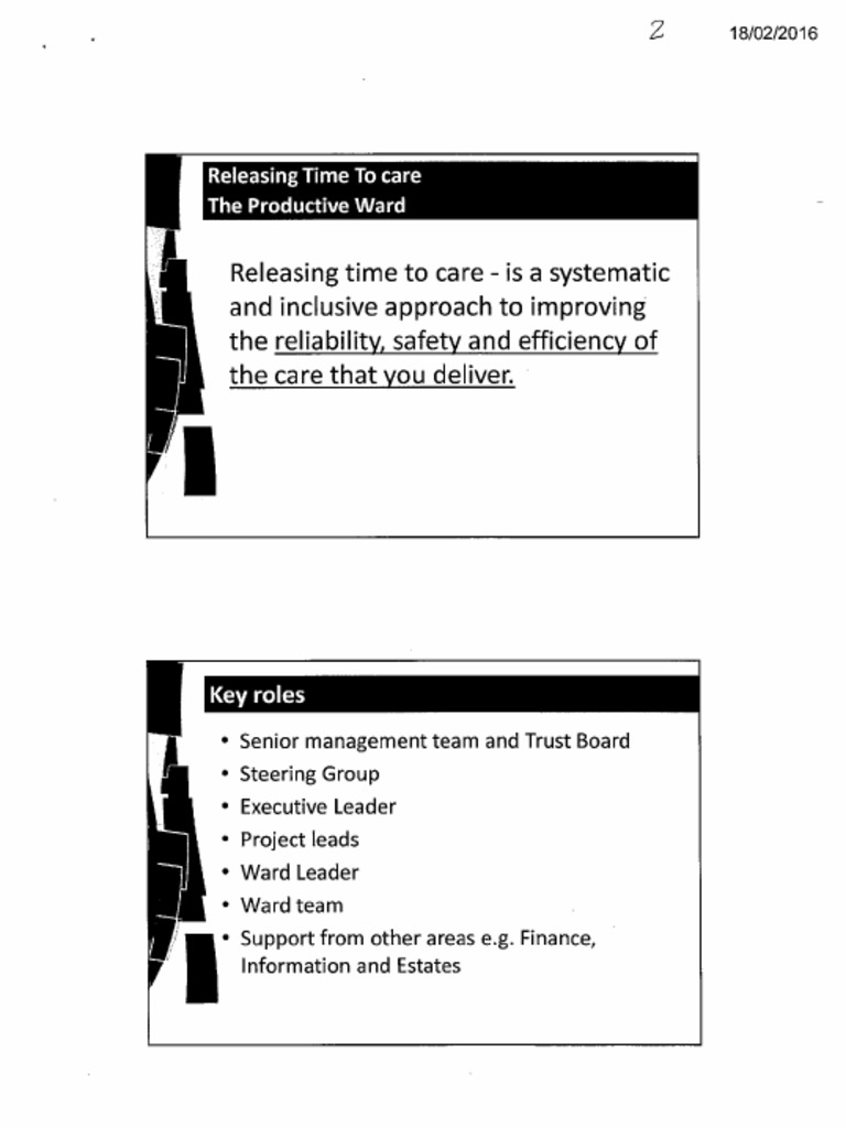Releasing Time To Care Productive Ward | PDF