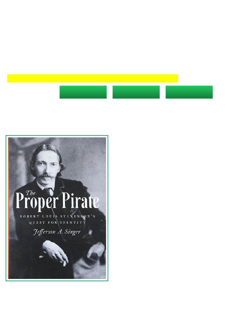 (Ebook) The Proper Pirate: Robert Louis Stevenson's Quest For Identity ...
