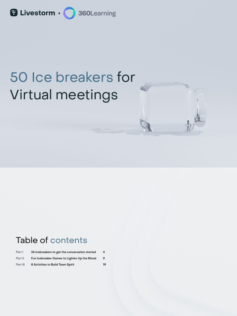 50 Ice Breakers For Virtual Meetings | PDF | Brainstorming