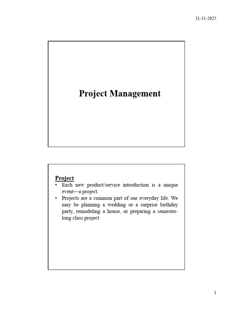 8-Project Management Intro CPM | PDF | Project Management | Projects