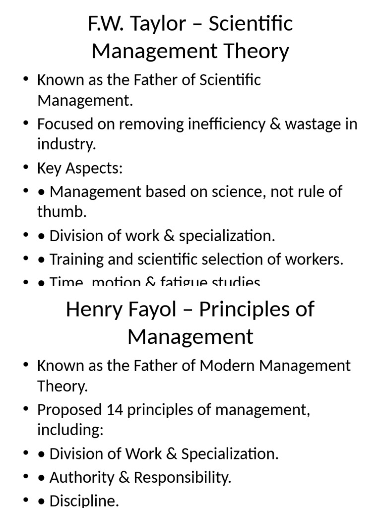 Classical Approach Management | PDF