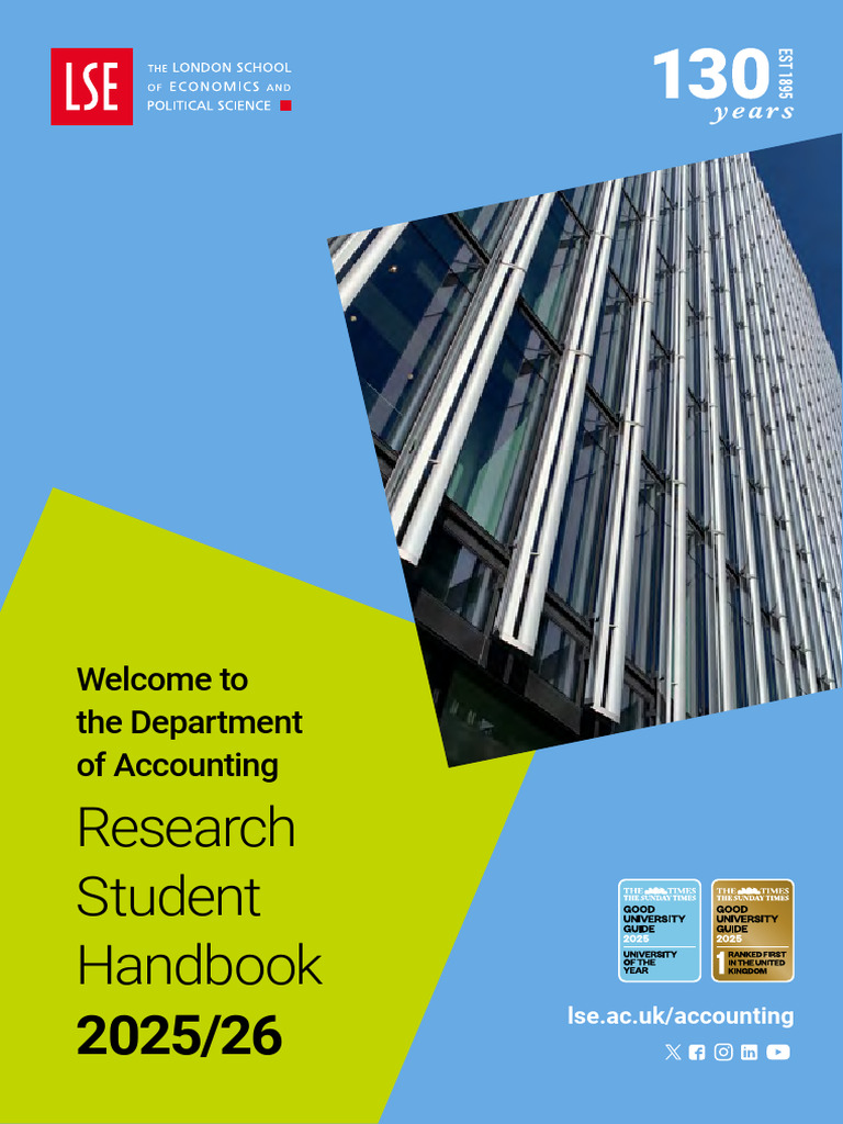 LSE Accounting Research Student Handbook 2025 | PDF | Doctor Of ...