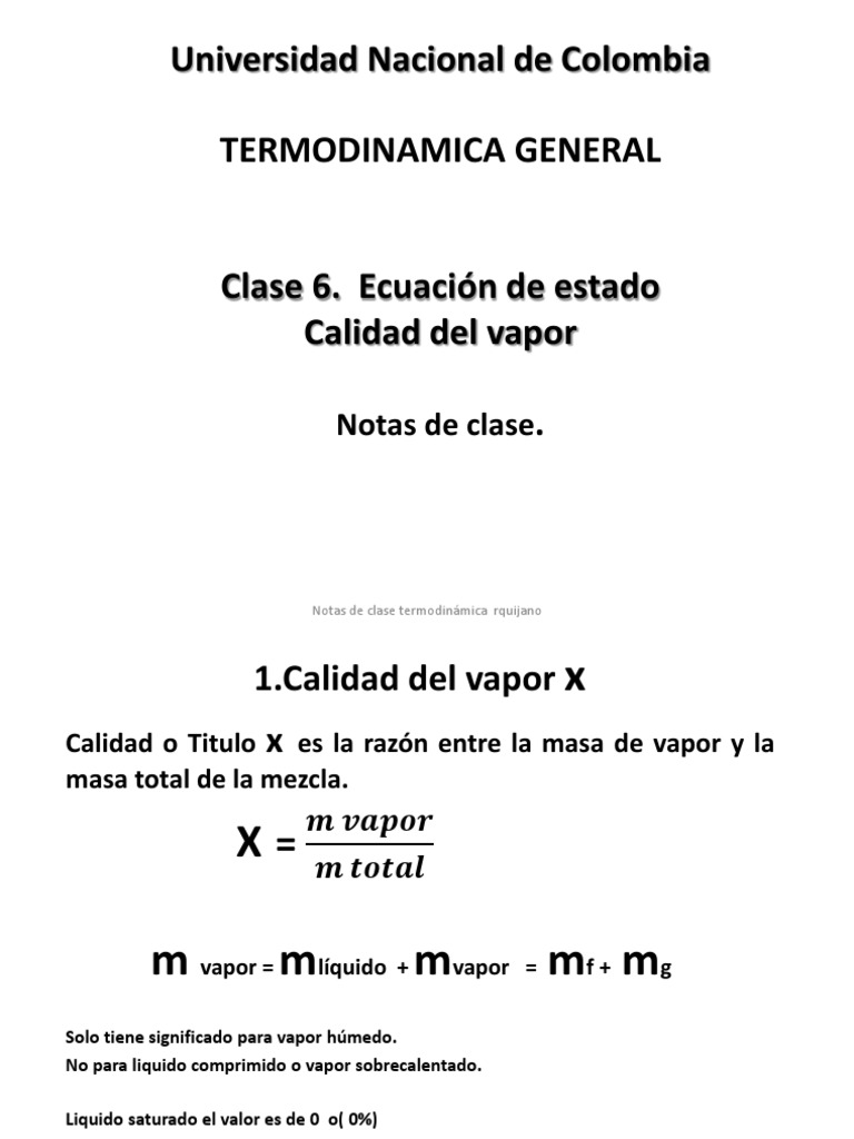 Termodinámica Clase 6A | PDF | Gases | Mole (Unidad)