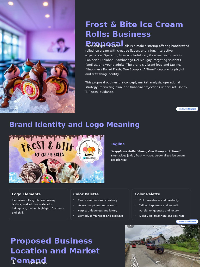 Frost and Bite Ice Cream Rolls Business Proposal | PDF