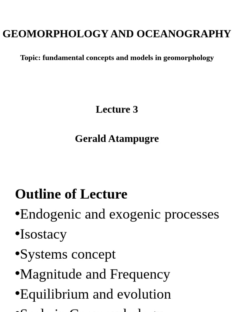 3. Concepts and Models in Geomorphology | PDF | Buoyancy | Geophysics