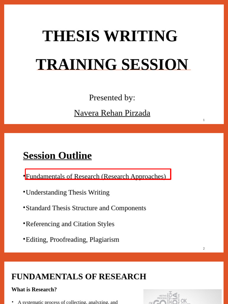 Thesis Writing Training Essentials | PDF | Quantitative Research ...