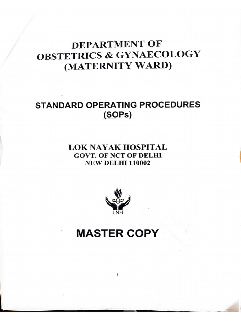 SOP - Maternity Ward | PDF