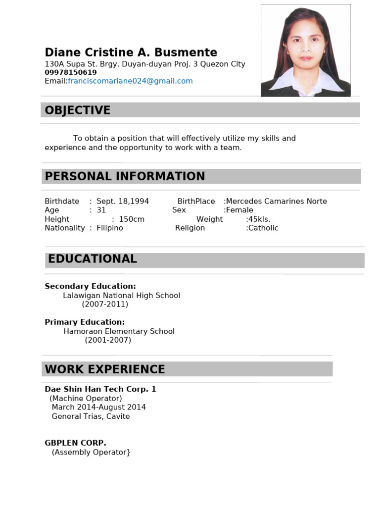 Diane Resume | PDF