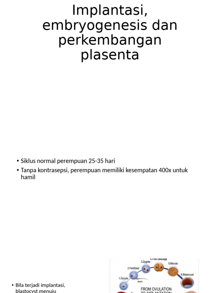 implantasi embriogenesis dan plasenta | PDF