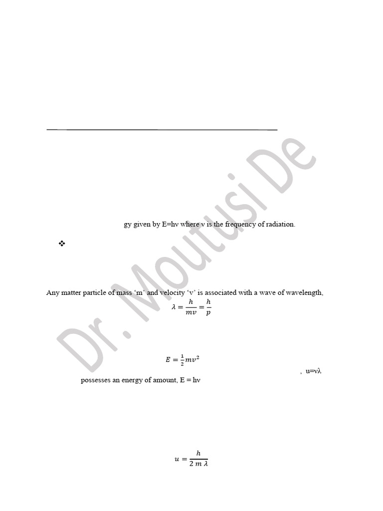 Quantum Mechanics Study Material | PDF | Waves | Quantum Mechanics