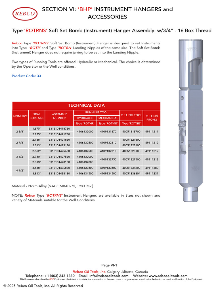 Type 'ROTRNS' Soft Set Bomb Hanger Data-Sheet | PDF